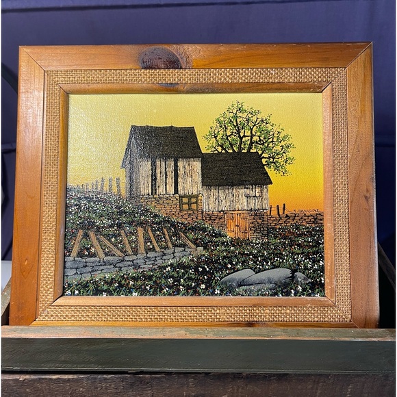 Art | H Hardgrove Signed Oil Painting On Canvas In Wood Frame | Poshmark